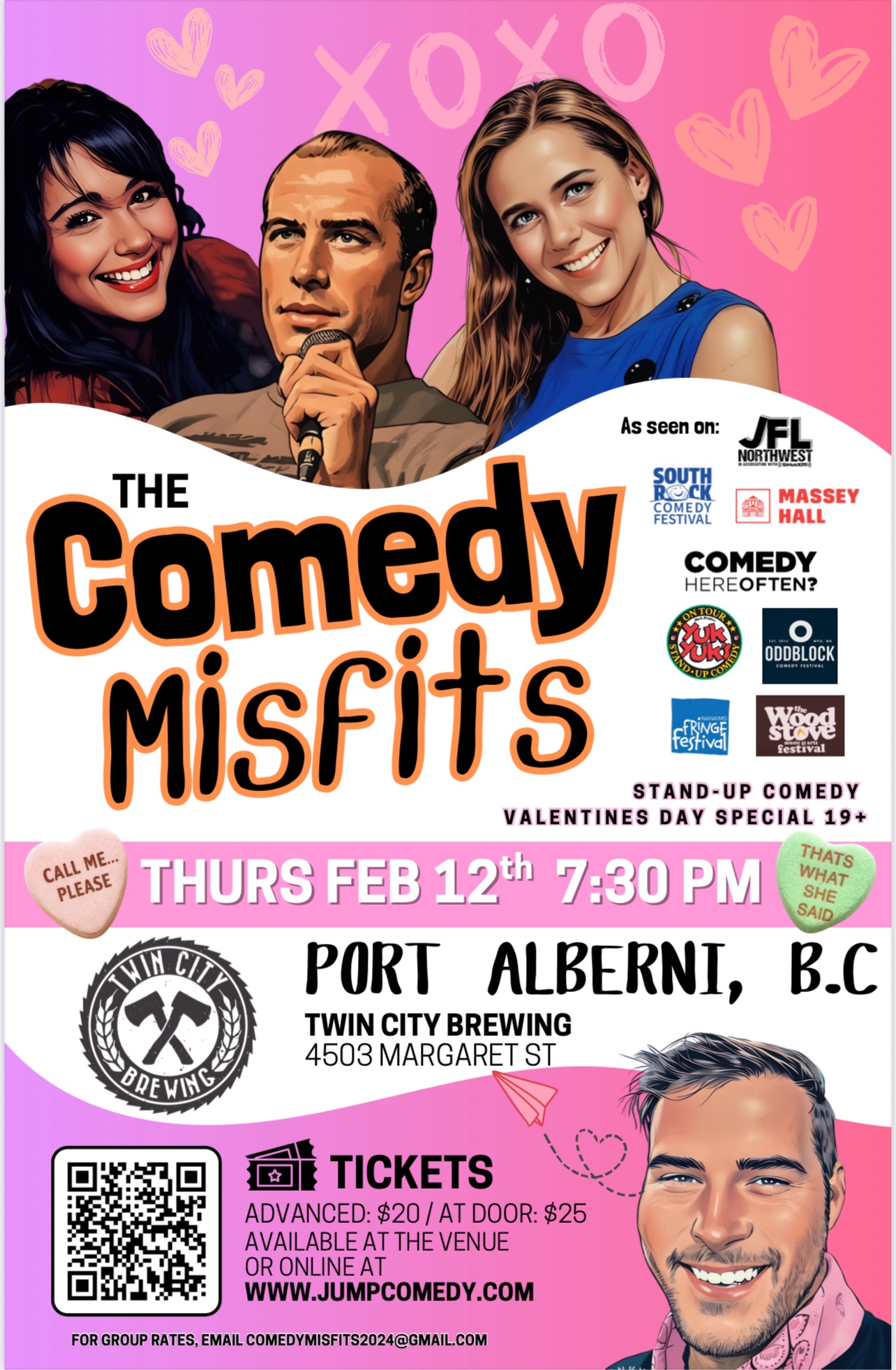 Comedy Misfits Valentine’s Day Show - Alberni Valley Tourism